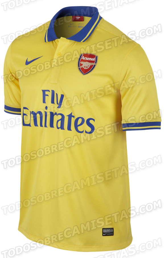 Detail Jersey: Arsenal Away 2013-2014 - Bola.net