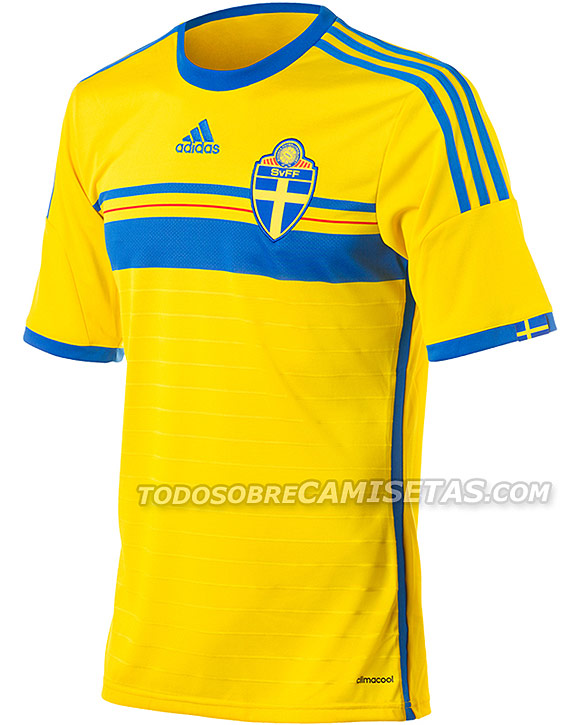 Detail Jersey Home dan Away Swedia 2014 - Bola.net