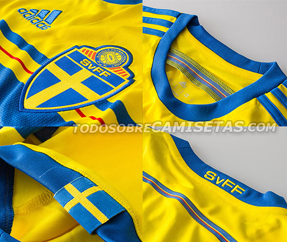 Detail Jersey Home dan Away Swedia 2014 - Bola.net