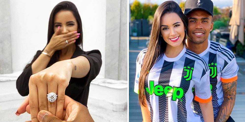 Momen Manis Douglas Costa Melamar sang Kekasih Seksi Nathalia Felix ...