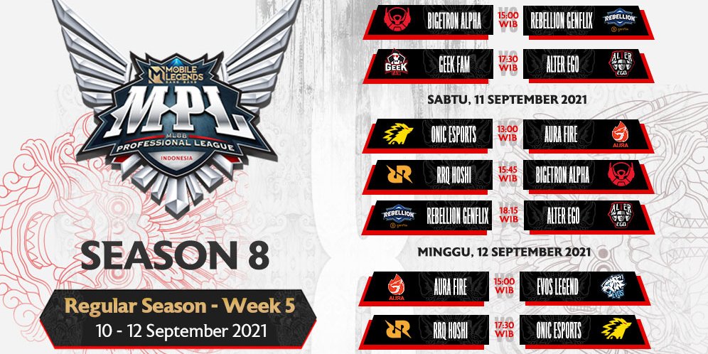 Live Streaming MPL Indonesia Season 8 Pekan Kelima di Vidio, 10-12 September 2021 - Bola.net
