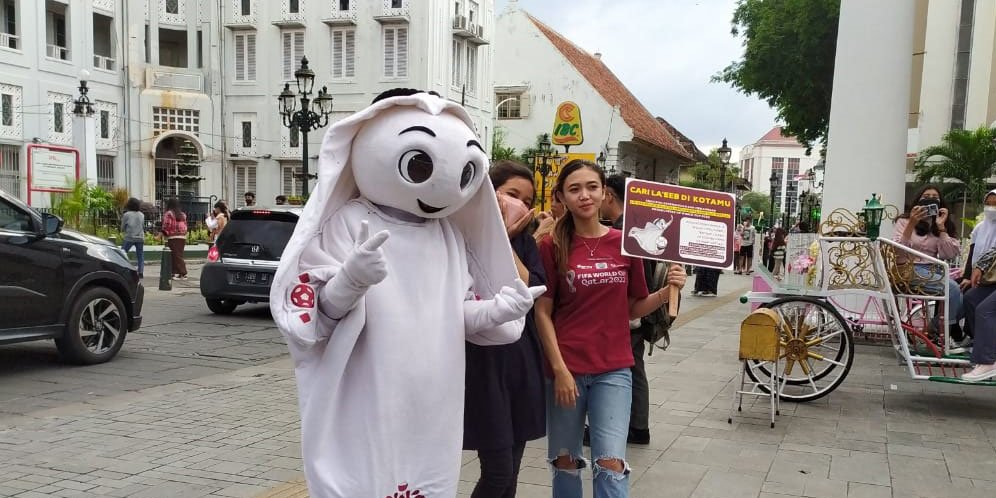 Setelah Bali dan Palembang, Maskot Piala Dunia 2022 La'eeb Sapa ... Setelah Bali dan Palembang, Maskot Piala Dunia 2022 La'eeb Sapa ...