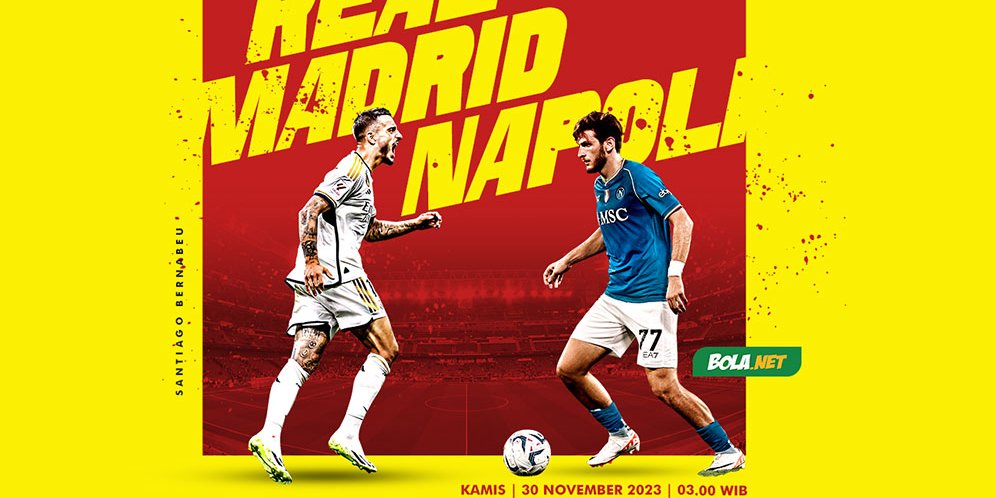 Link Live Streaming Liga Champions Real Madrid vs Napoli di Vidio, Siaran Langsung SCTV - Bola.net