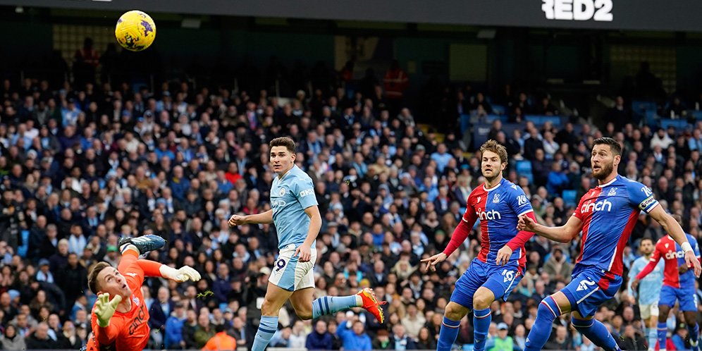 Hasil Manchester City vs Crystal Palace: Skor 2-2