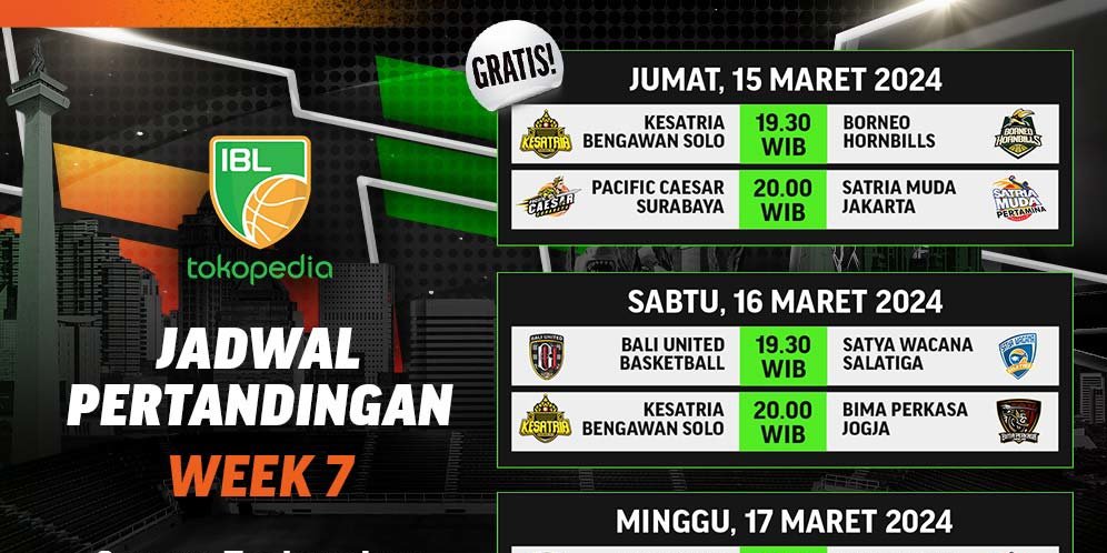 Jadwal Siaran Langsung Pekan 7 IBL Indonesia 2024 di Vidio, 15-17 Maret 2024 - Bola.net