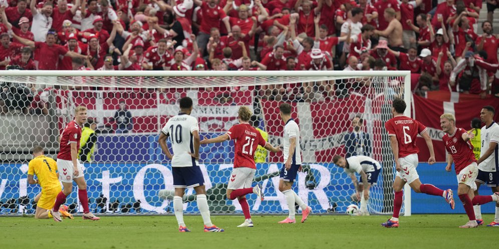 Hasil Euro 2024 Denmark vs Inggris: Skor 1-1