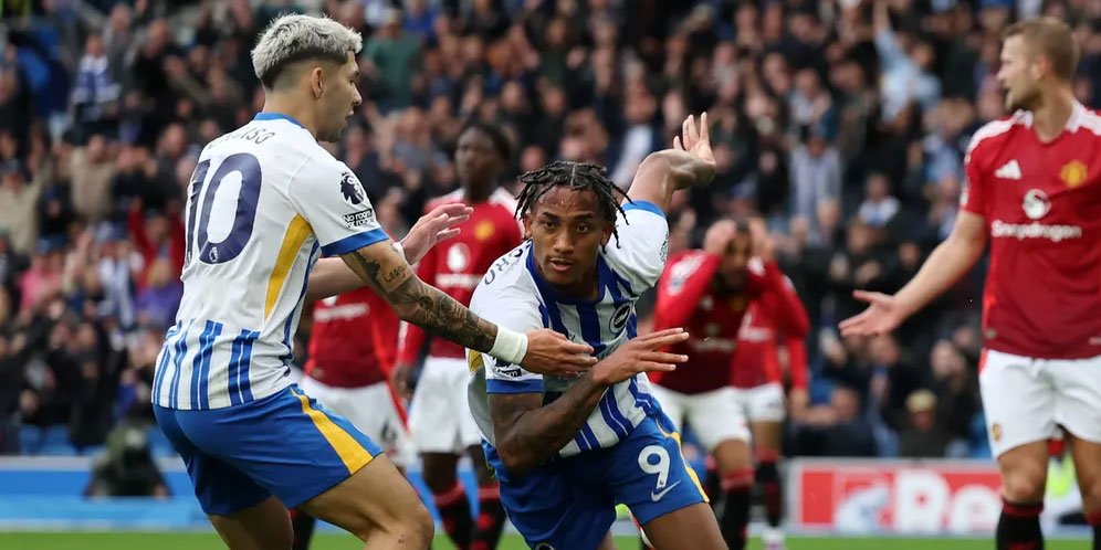 Statistik Brighton vs Manchester United: Danny Welbeck Mantan yang ...