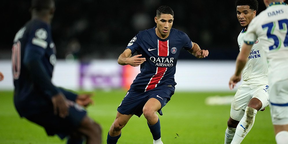 Man of the Match PSG vs PSV: Achraf Hakimi - Bola.net