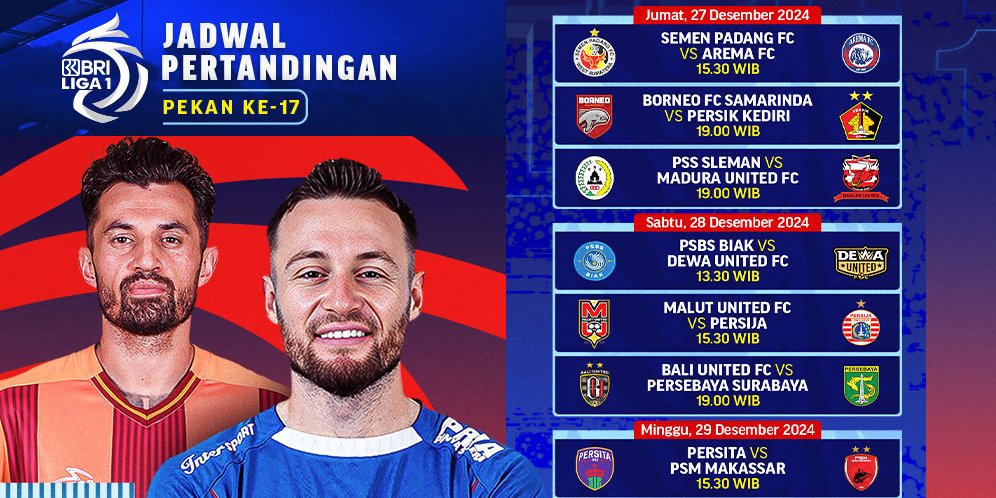 Jadwal dan Link Siaran Langsung BRI Liga 1 Matchweek 17 Akhir Pekan di Vidio - Bola.net