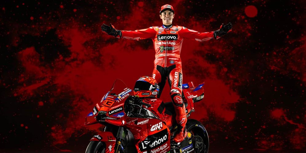 Foto: Tutto Rosso! Penampakan Perdana Marc Marquez dalam Seragam Ducati ...