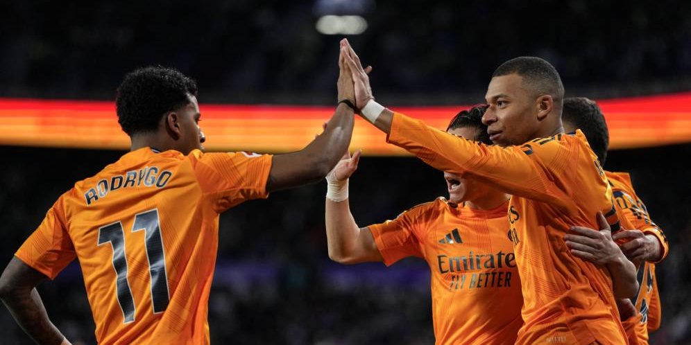 Man of the Match Real Valladolid vs Real Madrid: Kylian Mbappe - Bola.net