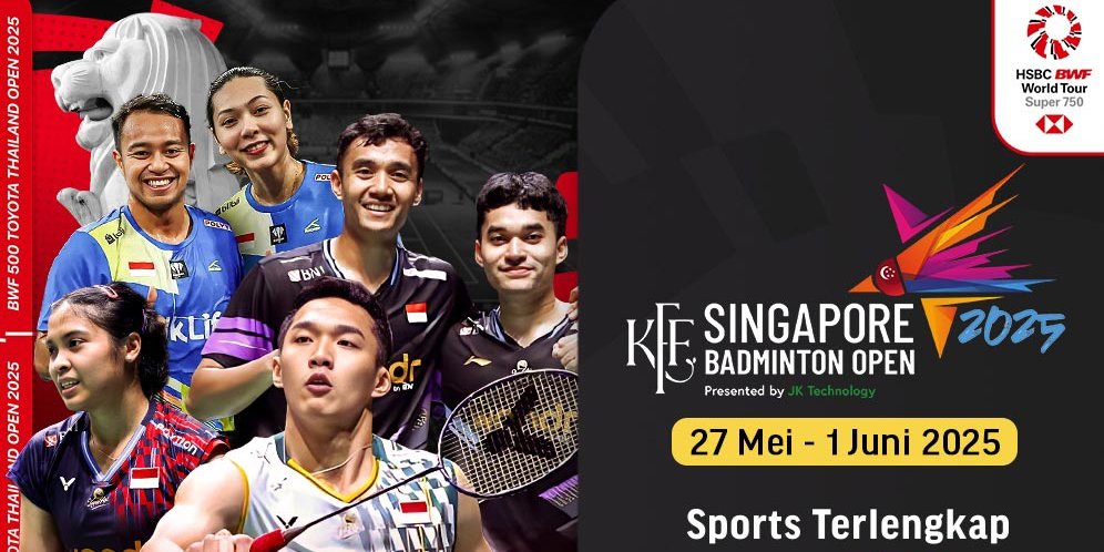 Saksikan Streaming Singapore Badminton Open 2025 Hanya di Vidio - Bola.net