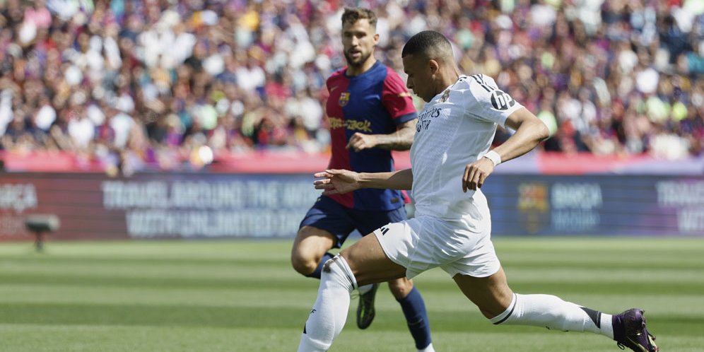 Man of the Match Barcelona vs Real Madrid: Kylian Mbappe - Bola.net