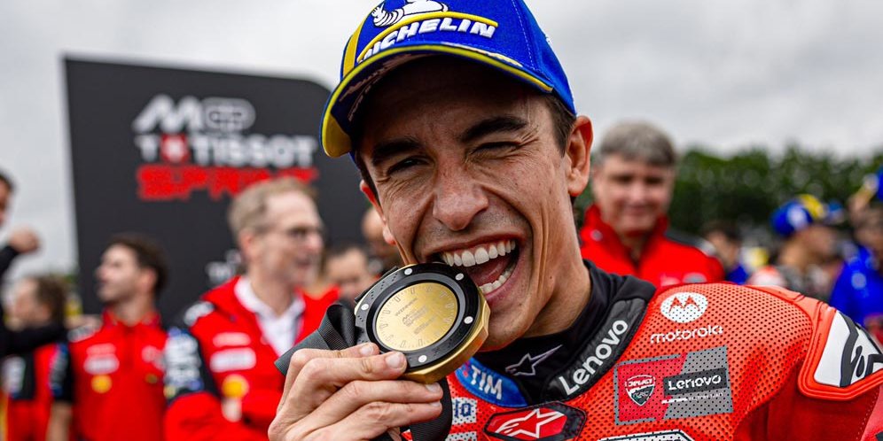 Menangi Sprint Race MotoGP Ceko 2025, Marc Marquez Patahkan Rekor Kemenangan Pecco Bagnaia ...