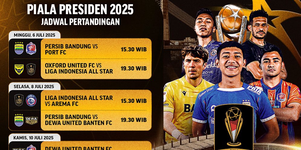 Catat Jadwal Piala Presiden 2025 Streaming di Vidio - Bola.net