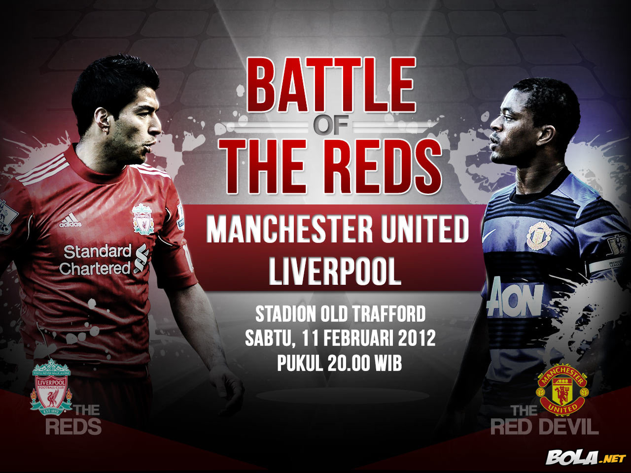 Download Wallpaper - Reds War: Manchester United vs L - Bola.net