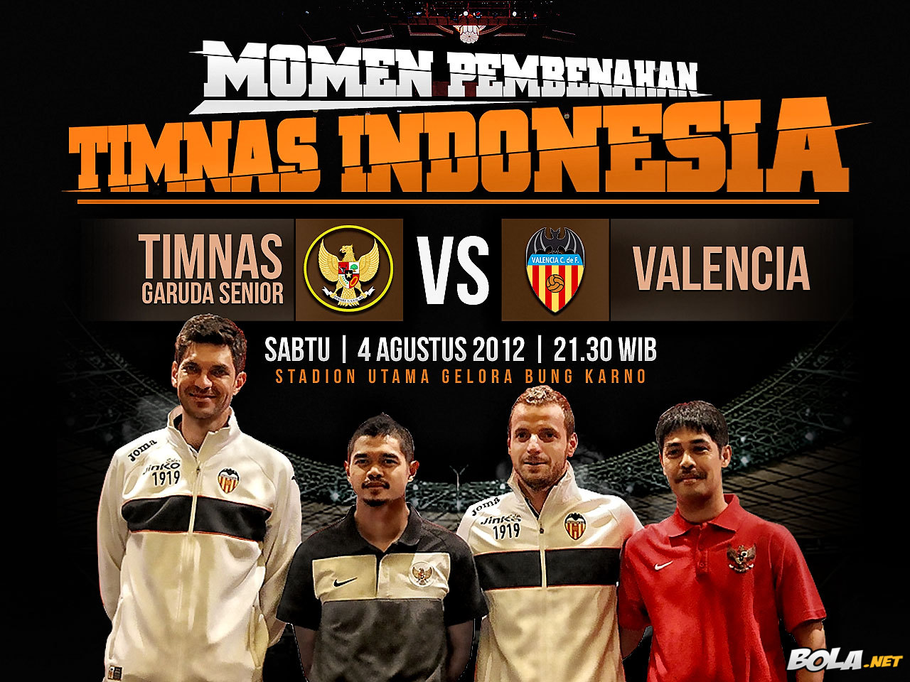 Download Wallpaper - Timnas Garuda Senior vs Valencia - Bola.net