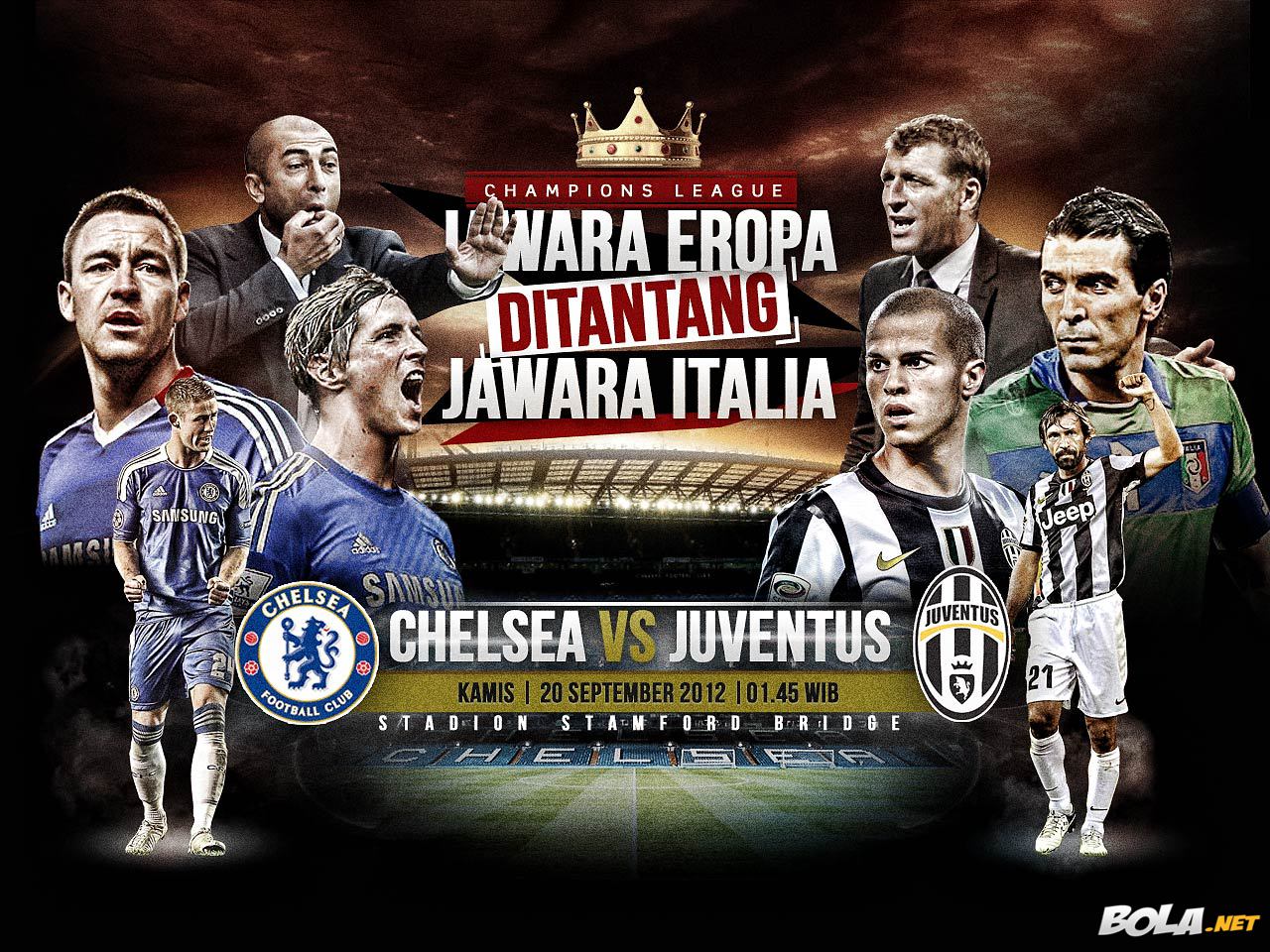 Download Wallpaper - Chelsea vs Juventus - Bola.net