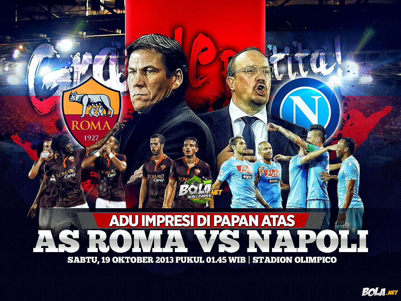 Download Wallpaper - AS Roma vs Napoli - Bola.net