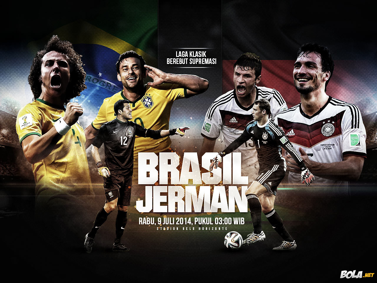 Download Wallpaper - Brasil vs Jerman - Bola.net