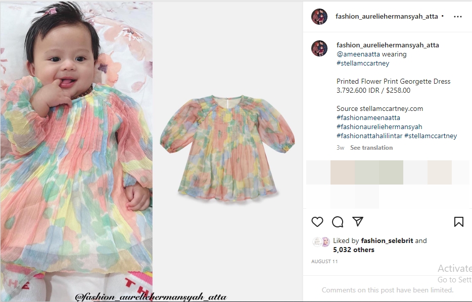 Deretan Harga Outfit Baby Ameena Anak Aurel Hermansyah dan Atta ... Deretan Harga Outfit Baby Ameena Anak Aurel Hermansyah dan Atta ...