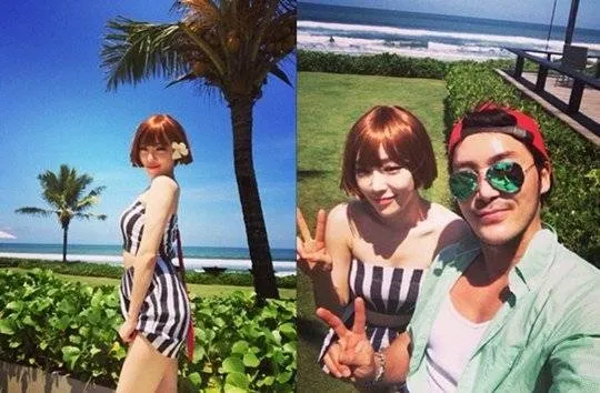 [FOTO] Ga In Brown Eyed Girls Pamer Nikmati Pantai di Bali! - KapanLagi.com