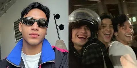 7 Potret Kocak Jefri Nichol Naik Motor 4 Orang bak Jamet, Ada Bryan Domani yang Paling Depan ...