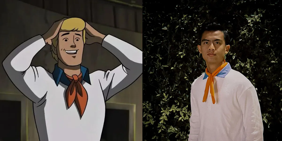 Pratama Arhan Cosplay as Fred Jones from the Scooby-Doo Cartoon, Very ...
