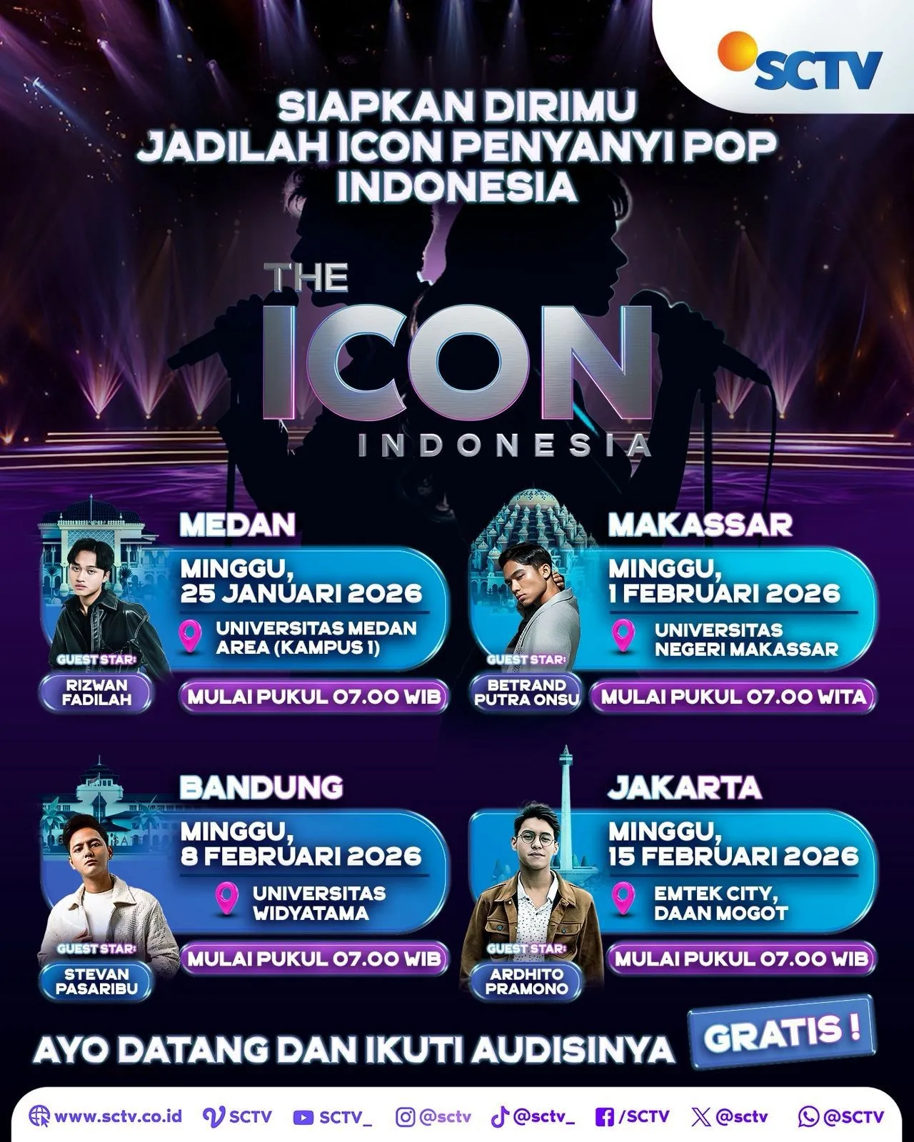 SCTV Cari Generasi Baru Penyanyi Pop Tanah Air lewat Ajang "The Icon ...