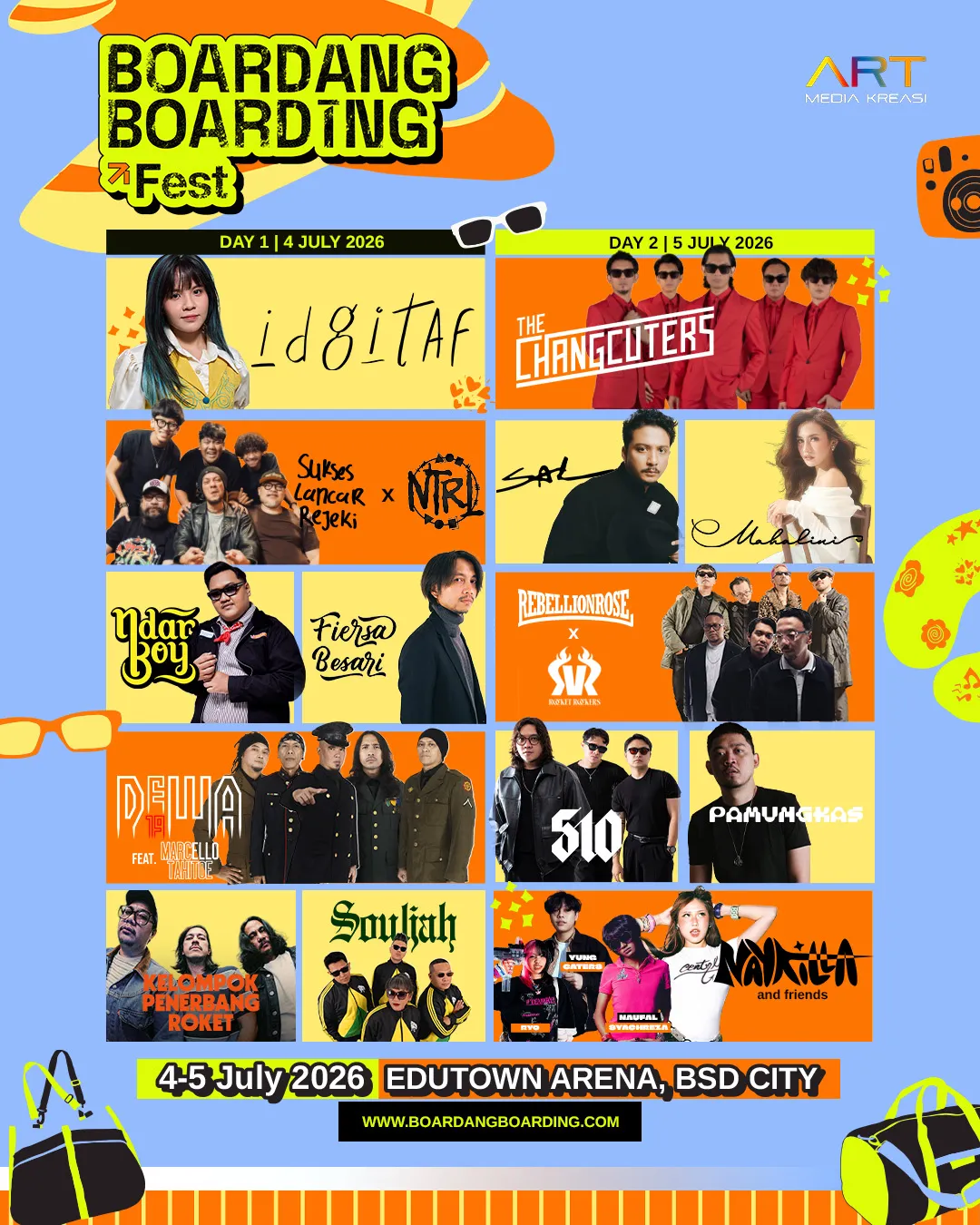 Dewa 19 hingga Pamungkas Boardang Boarding Festival 2026 Hadirkan Line ...
