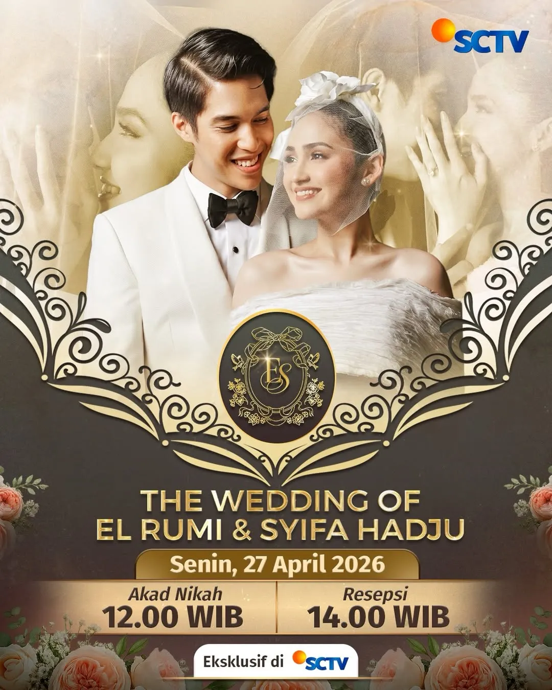El Rumi dan Syifa Hadju Resmi Menikah, Wali Nikah Diwakilkan Penghulu ...