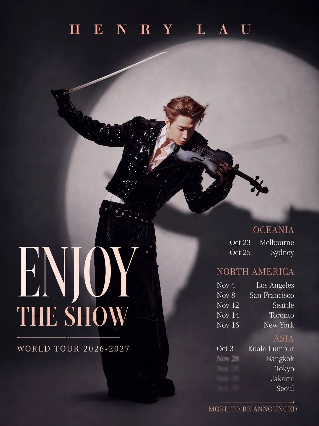 Henry Lau Will Stop by Jakarta during Enjoy The Show World Tour 2026-2027