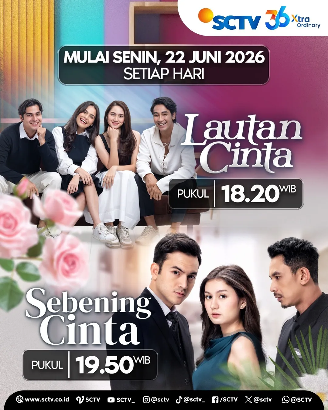 SCTV Hadirkan "Lautan Cinta" dan "Sebening Cinta", Drama Keluarga ...