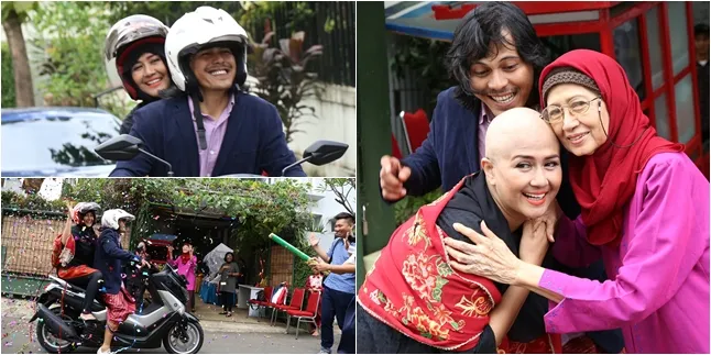 FOTO: Ria Irawan Pulang Dari KUA Pakai Motor, Pengantin Baru ...