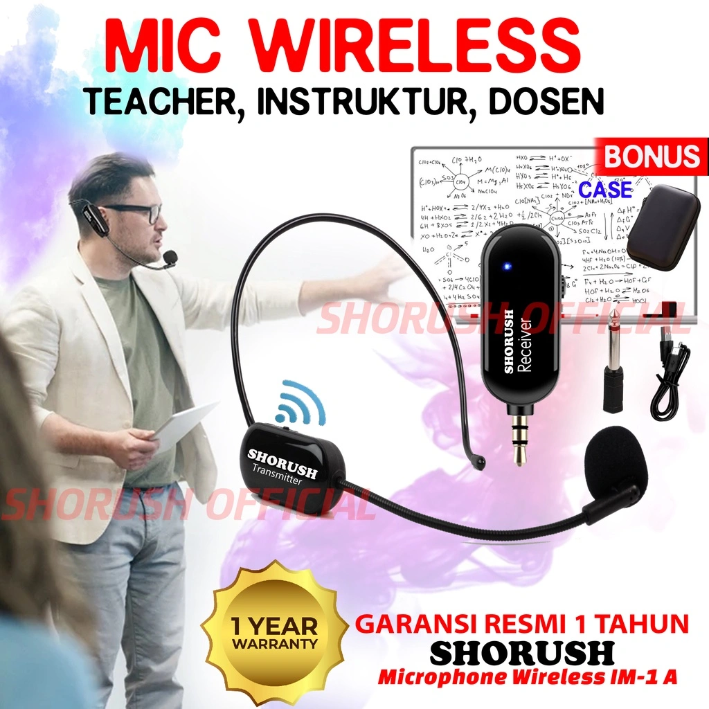 Shorush IM 1 Mikrofon Mic Microphone Clip On Wireless Bando Instruktur ...