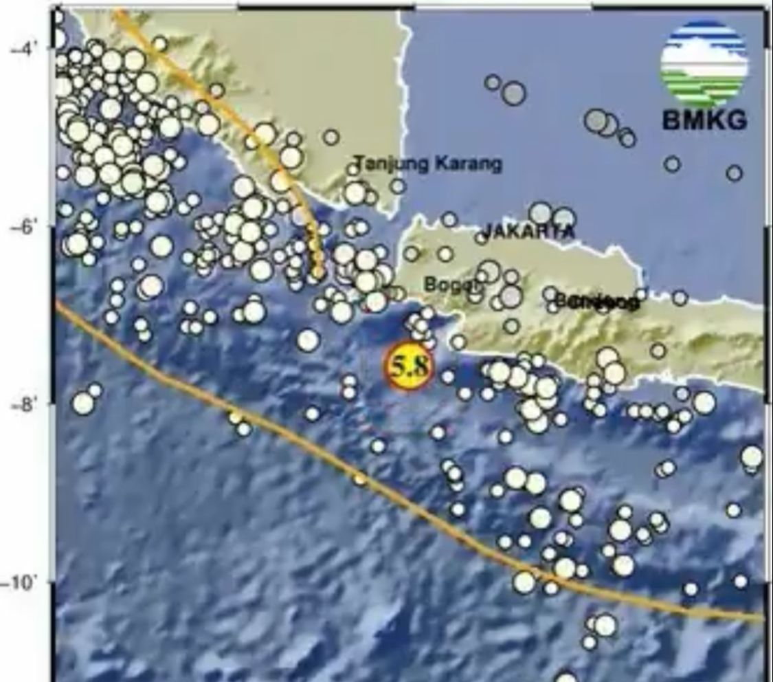 Gempa Bumi 5,8 Magnitudo Guncang Banten, Getaran Terasa hingga Depok