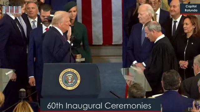 Donald Trump Resmi Dilantik Sebagai Presiden Amerika Serikat ke-47 - merdeka.com