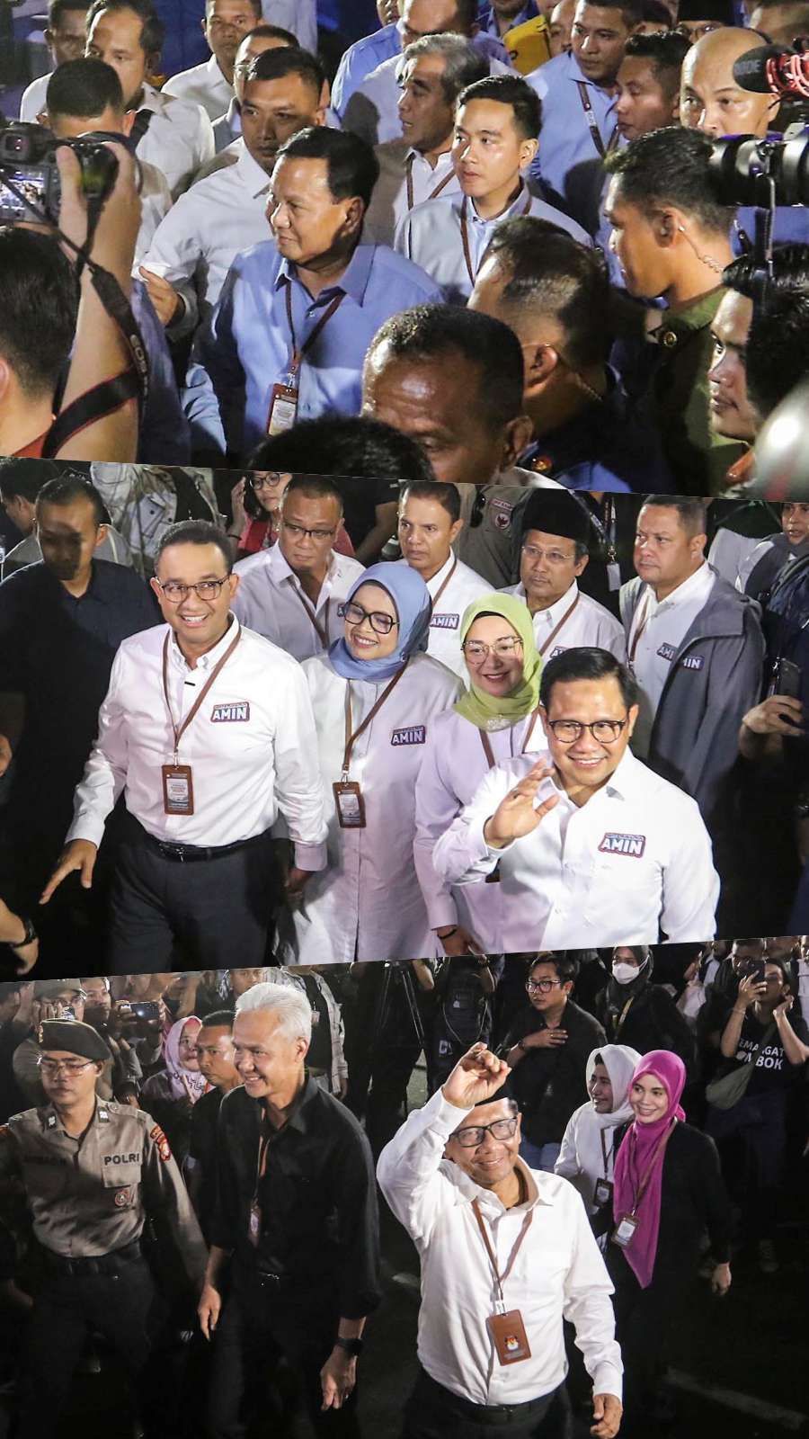 Adu Kendaraan Pasangan Capres-Cawapres Saat Ambil Nomor Urut ke KPU Adu Kendaraan Pasangan Capres-Cawapres Saat Ambil Nomor Urut ke KPU
