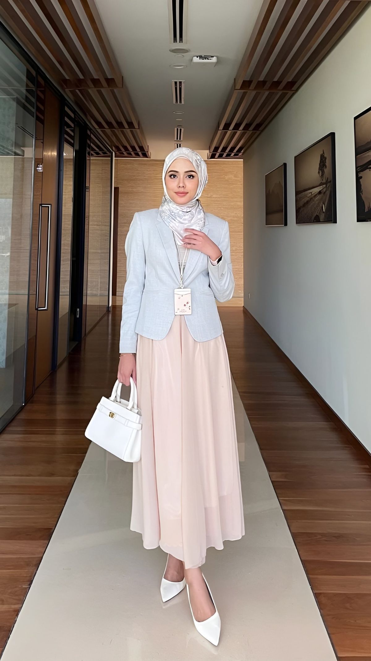 Inspirasi Mix and Match Skirt Profesional Look untuk Hijaber