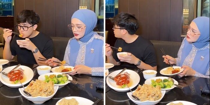 Momen Rafly Aziz dengan Mulan Jameela saat Makan Bersama yang Jarang ...