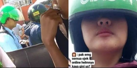10 Momen Kocak Penumpang Ojol Pakai Helm, Malah Bikin Malu dan Menderita! - Berita Otosia.com