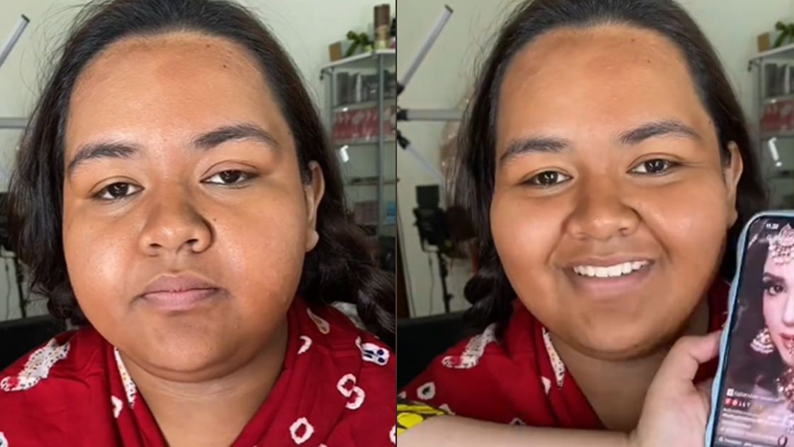 Potret Transformasi Wanita Makeup Ala Bollywood Ini Bikin Melongo, Hasilnya Manglingi Banget ...