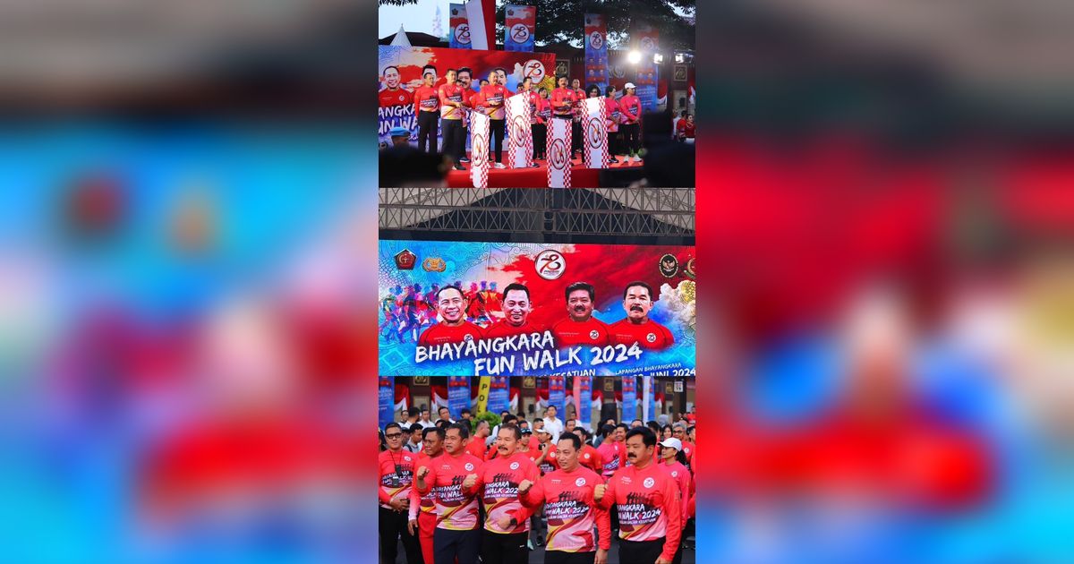 Jaksa Agung Flag Off Buka Kegiatan Jalan Santai Bhayangkara Fun Walk 2024