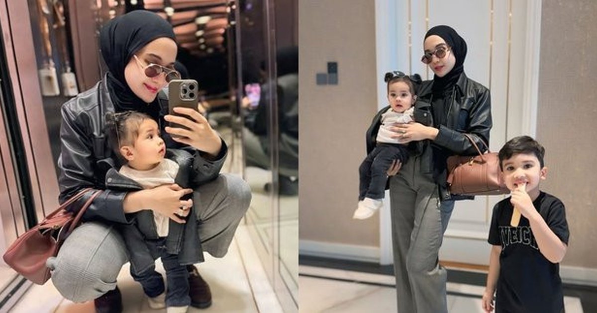 Zaskia Sungkar Gaya OOTD Serba Hitam Bareng Anak, Hijabnya Jadi Sorotan ...