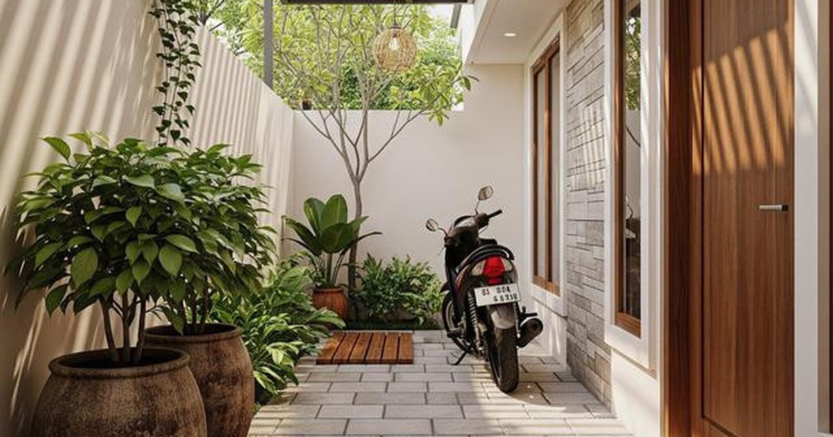7 Desain Teras Rumah Sempit, Solusi Muat Motor Tetap Bergaya Minimalis ...