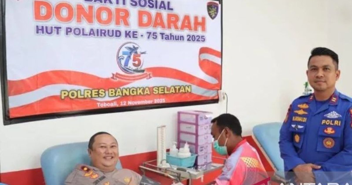 Peduli Kemanusiaan, Polairud Bangka Selatan Gelar Donor Darah Bantu ...