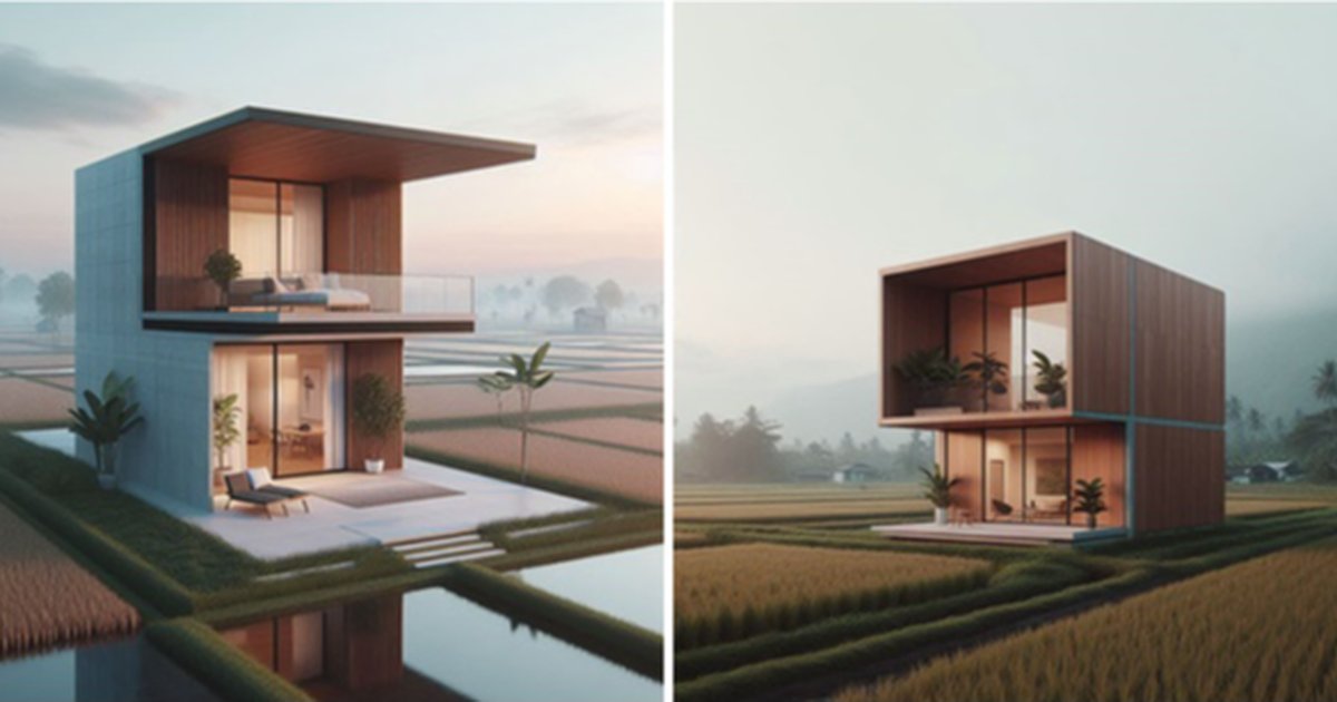 Tak Selalu Ndeso, Ini 7 Desain Rumah Minimalis Pinggir Sawah yang Estetik dan Bikin Tetangga Iri ...