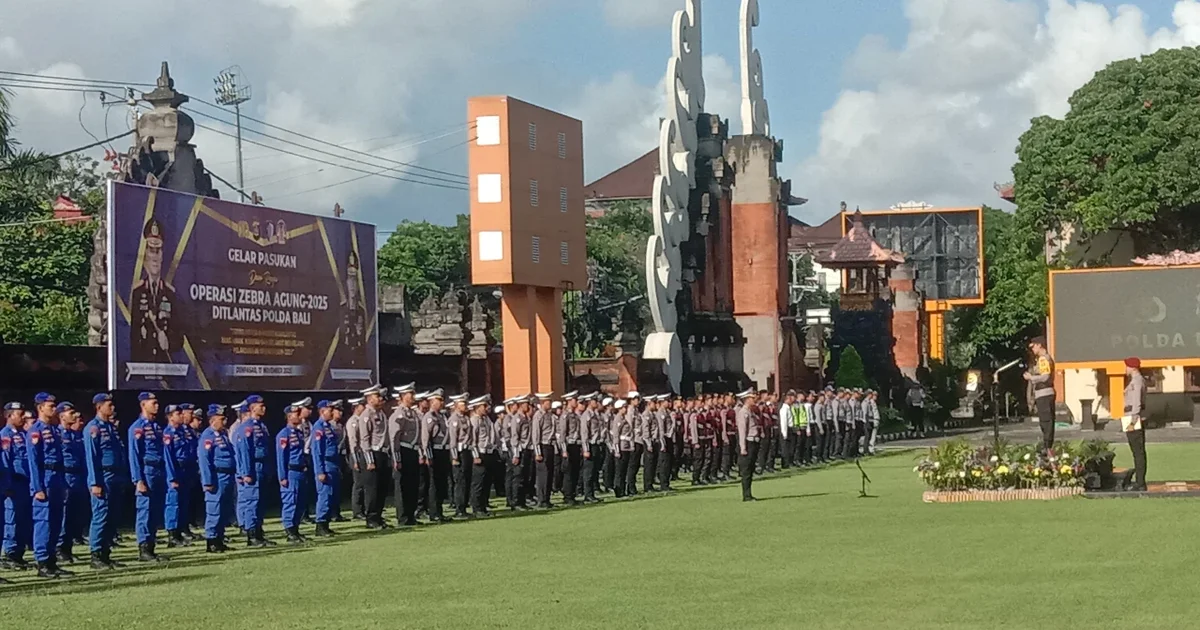 Operasi Zebra Agung 2025 Dimulai, Polda Bali Terjunkan 1.067 Personel