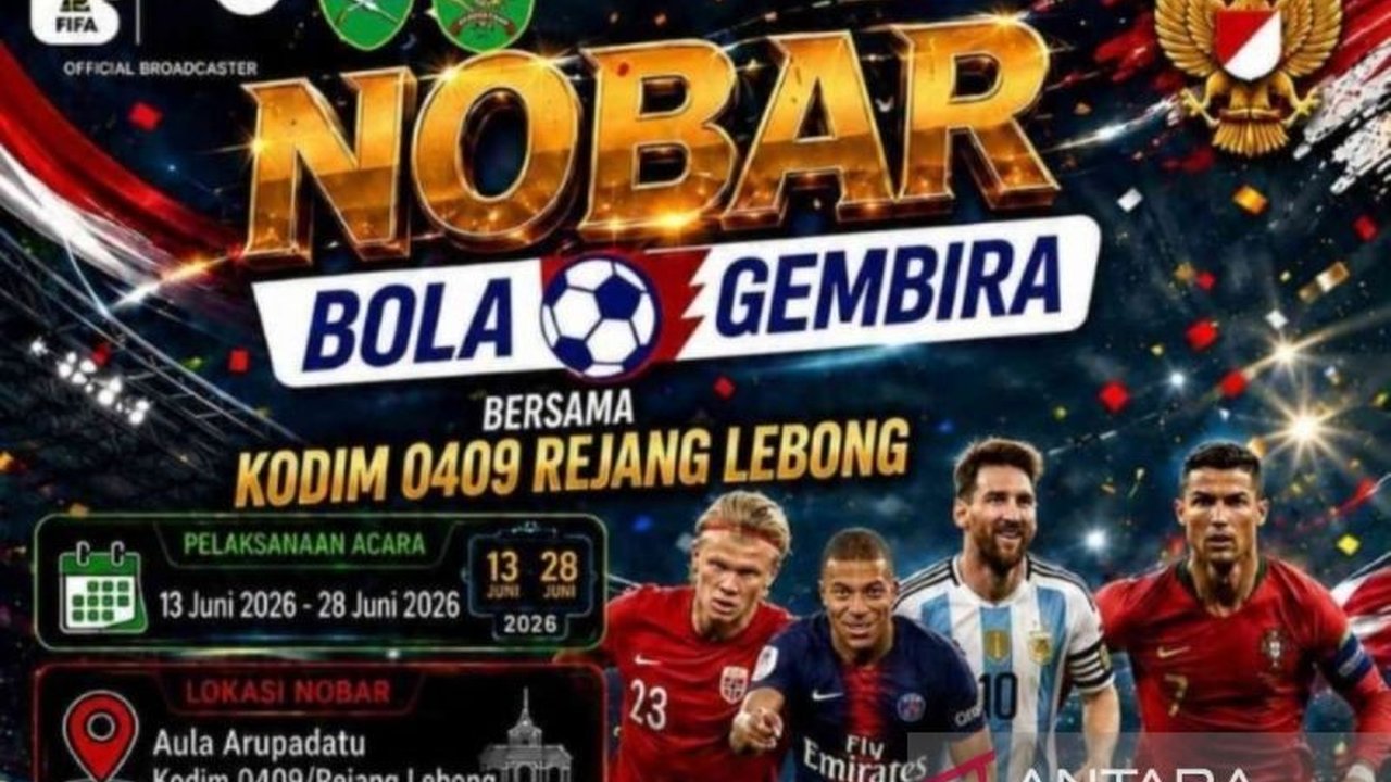 Pererat Kemanunggalan, Kodim 0409/Rejang Lebong Gelar Nobar Piala Dunia ...