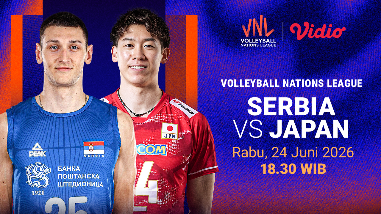 Volleyball Nations League 2026 - Serbia vs Japan Saksikan Hanya di Vidio